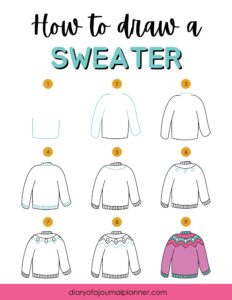 How To Draw A Sweater – Easy Sweater Drawing To Try