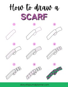 How To Draw A Scarf – Easy Scarf Drawing To Try
