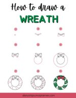 How to Draw A Wreath – Easy Christmas Wreath Drawing To Try