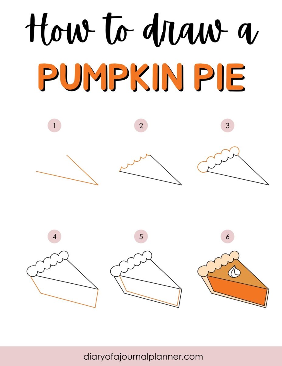 How To Draw A Pumpkin Pie – Easy Pumpkin Pie Drawing To Try