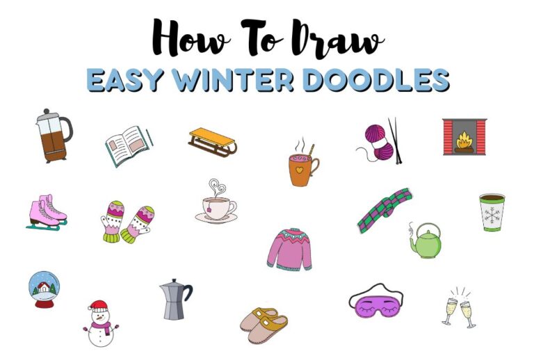 Easy Winter Doodles For Beginners