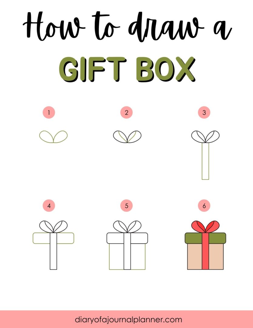 How to Draw A Gift Box – Easy Gift Box Drawing To Try