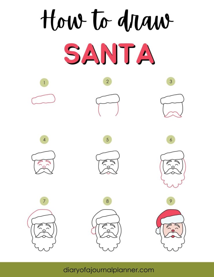 How to Draw Santa – Easy Santa Drawing To Try