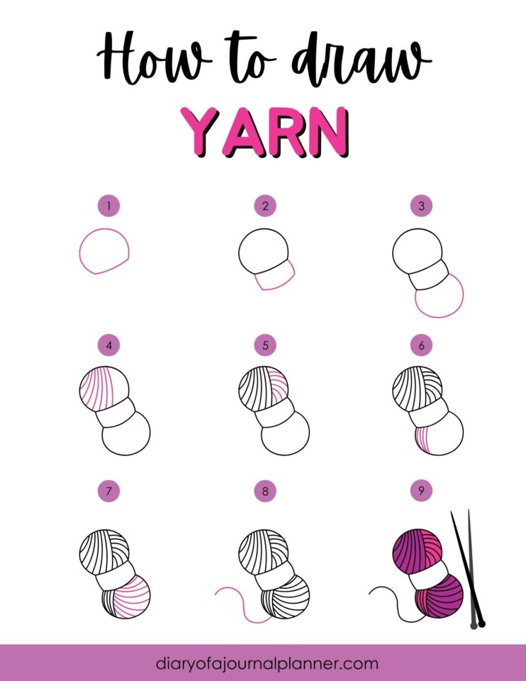 How To Draw Yarn – Easy Yarn Drawing To Try