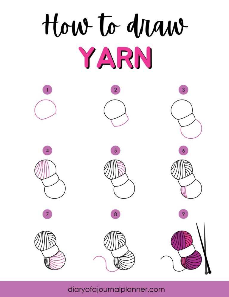 How To Draw Yarn – Easy Yarn Drawing To Try