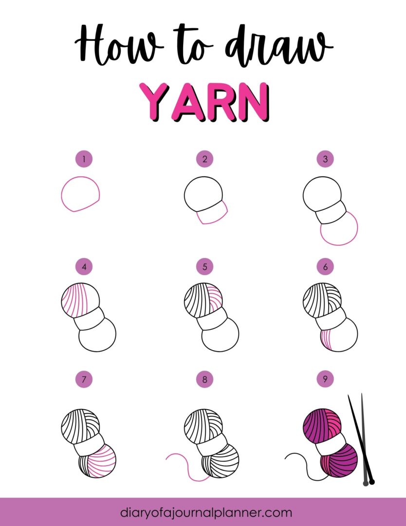 How To Draw Yarn – Easy Yarn Drawing To Try