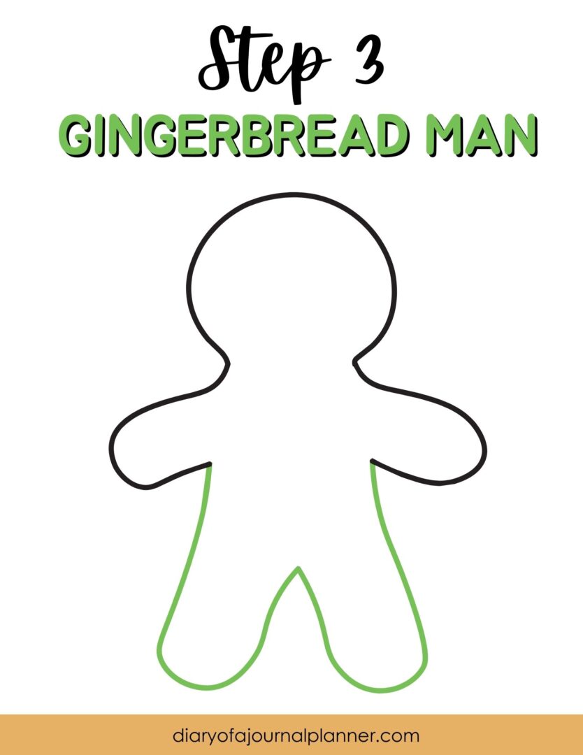 How to Draw A Gingerbread Man – Easy Gingerbread Man Drawing To Try
