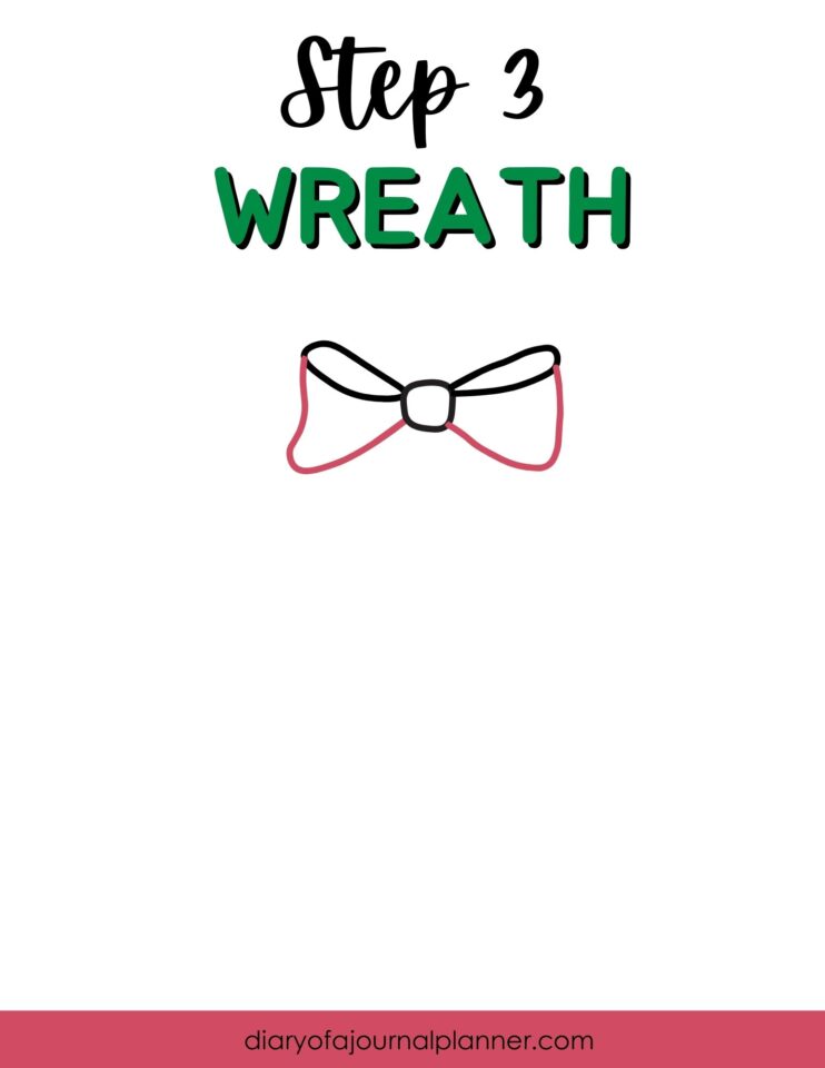 How to Draw A Wreath – Easy Christmas Wreath Drawing To Try