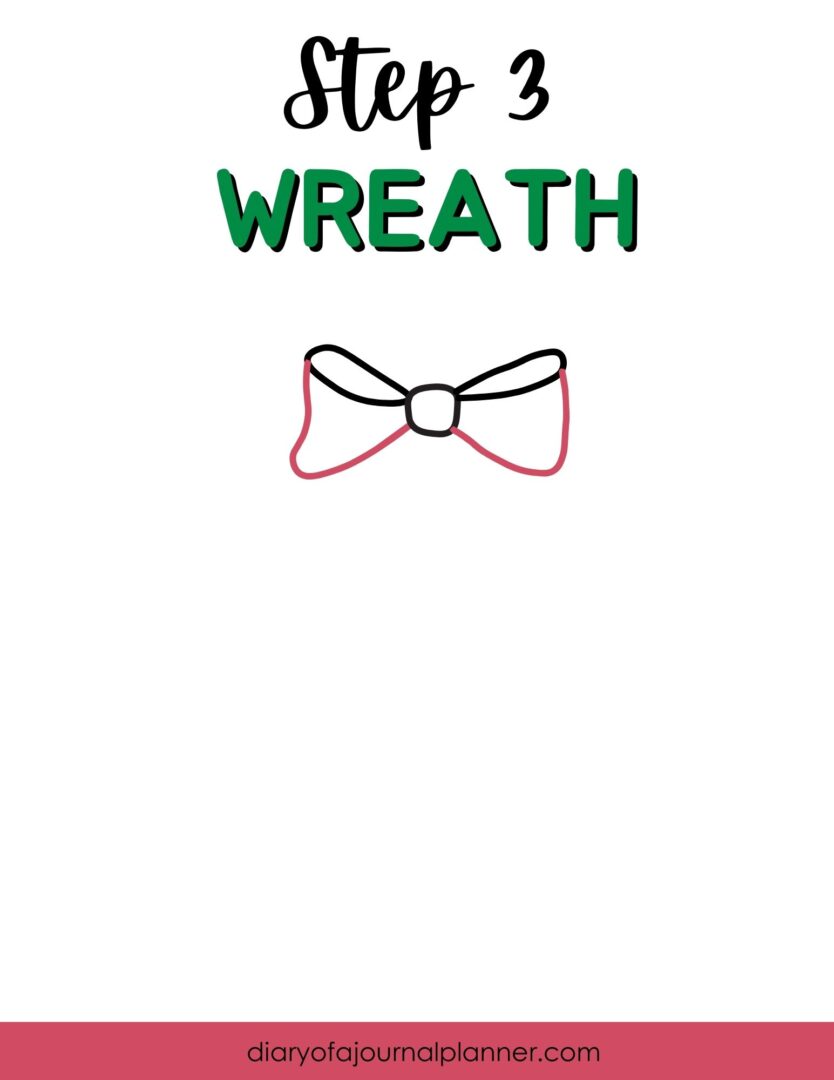 How to Draw A Wreath – Easy Christmas Wreath Drawing To Try