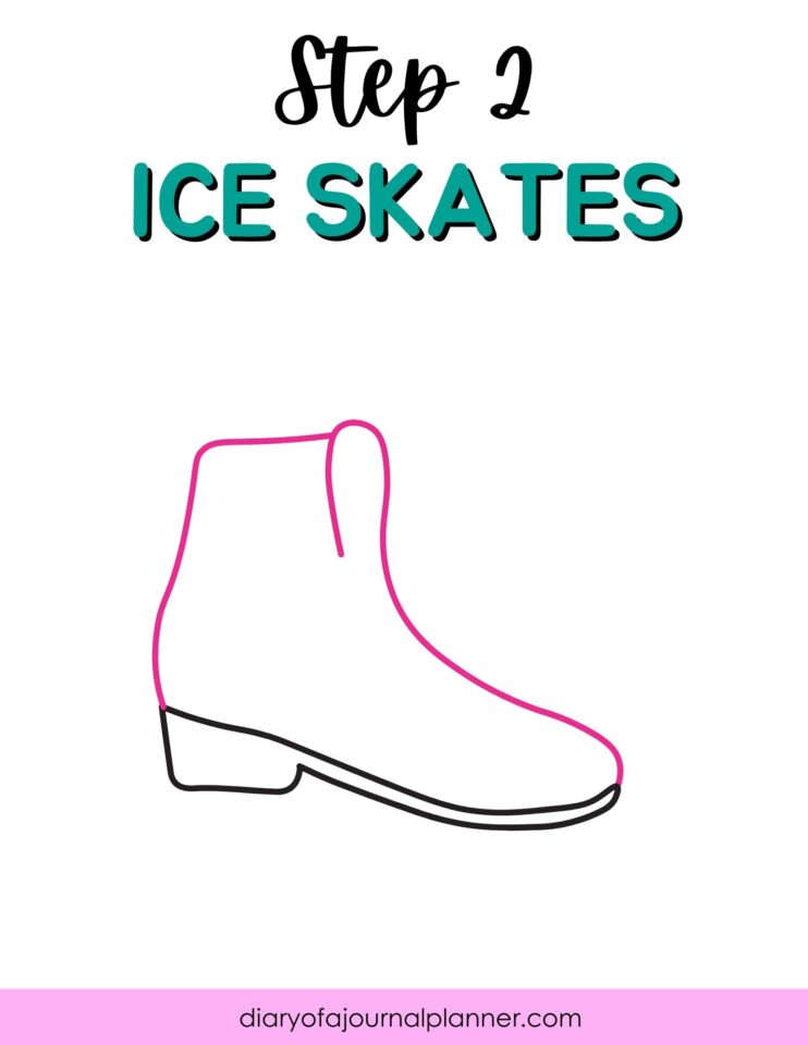 How To Draw Ice Skates – Easy Ice Skates Drawing To Try