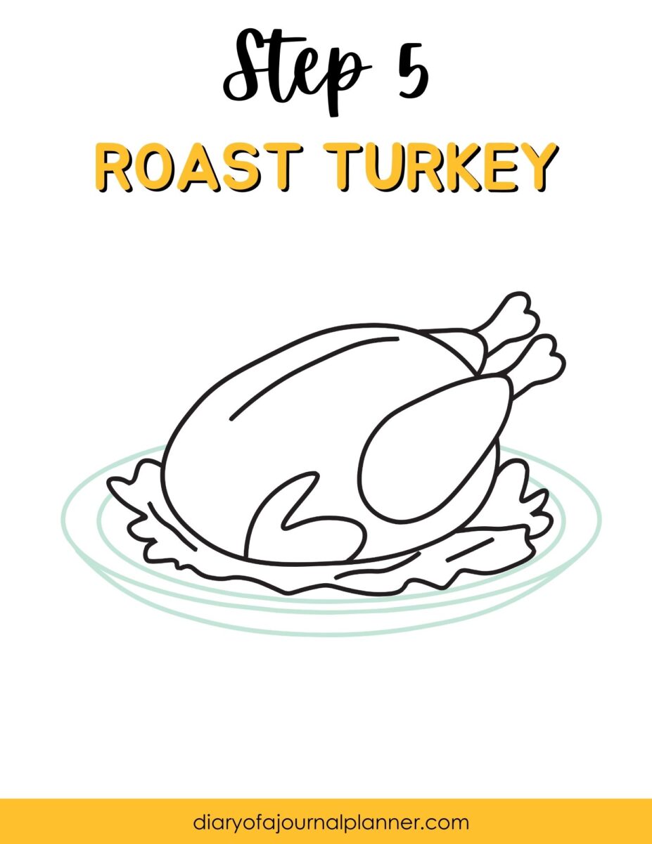 How To Draw A Roast Turkey – Easy Roast Turkey Drawing To Try