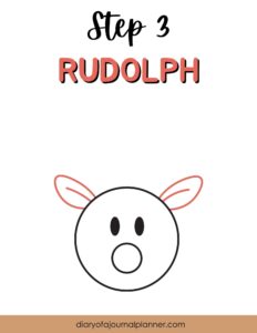 How to Draw Rudolph – Easy Rudolph Drawing To Try