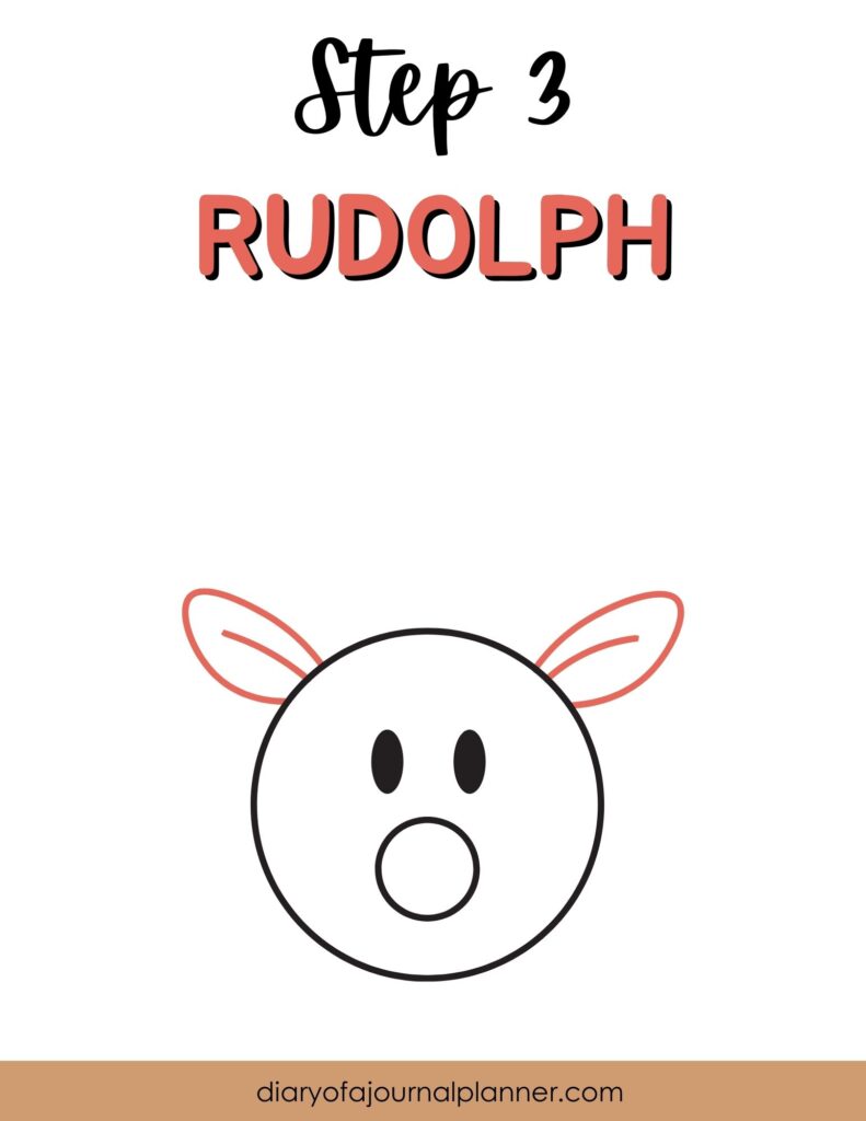 How to Draw Rudolph – Easy Rudolph Drawing To Try
