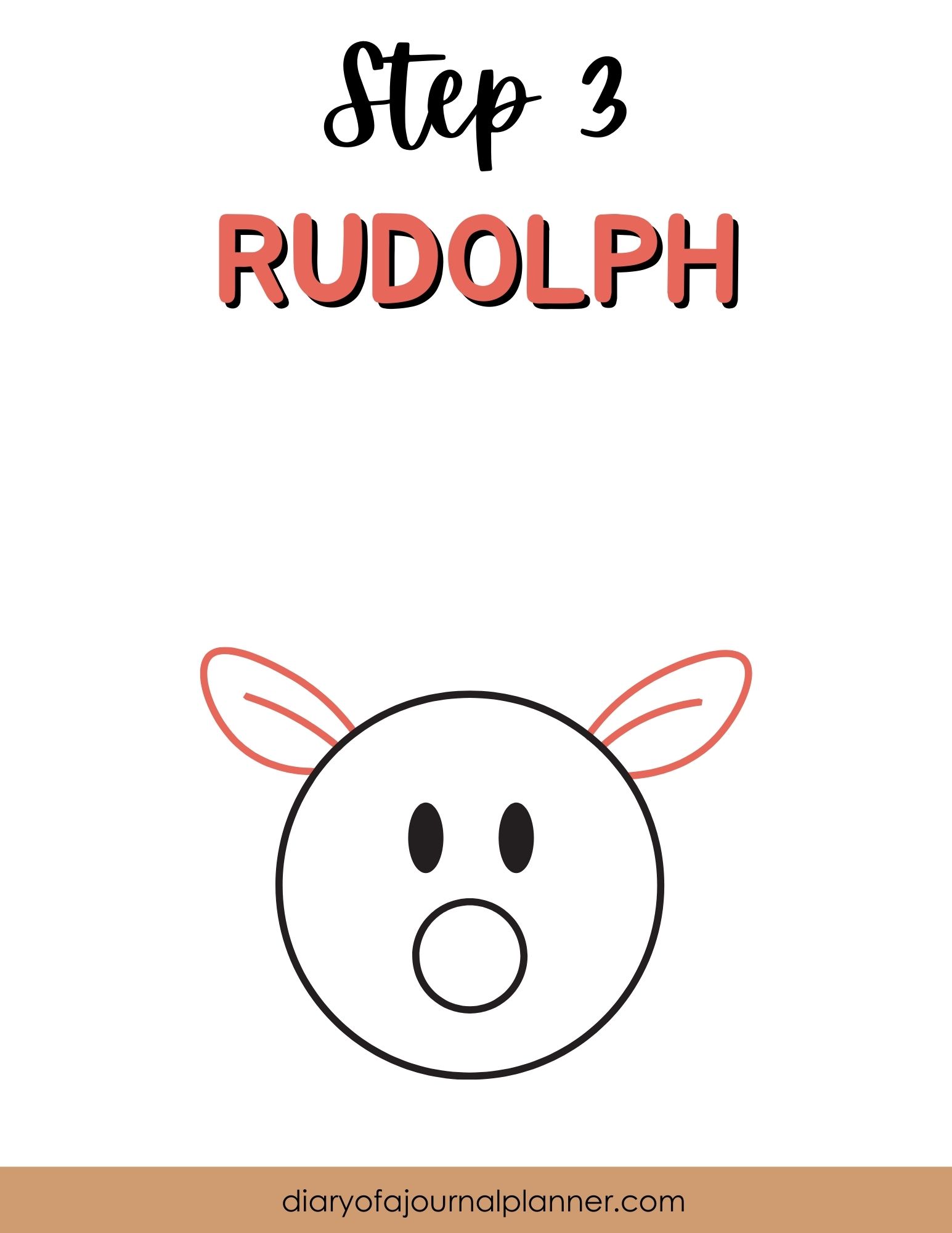 How to Draw Rudolph – Easy Rudolph Drawing To Try
