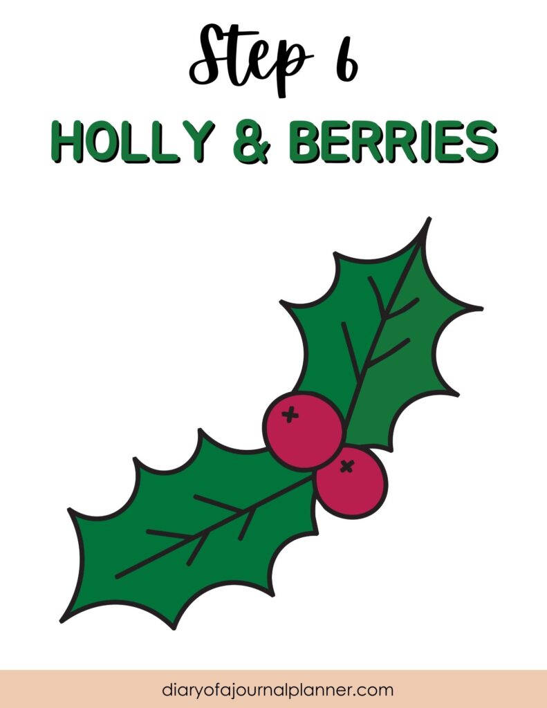 How to Draw Holly – Easy Holly Drawing To Try