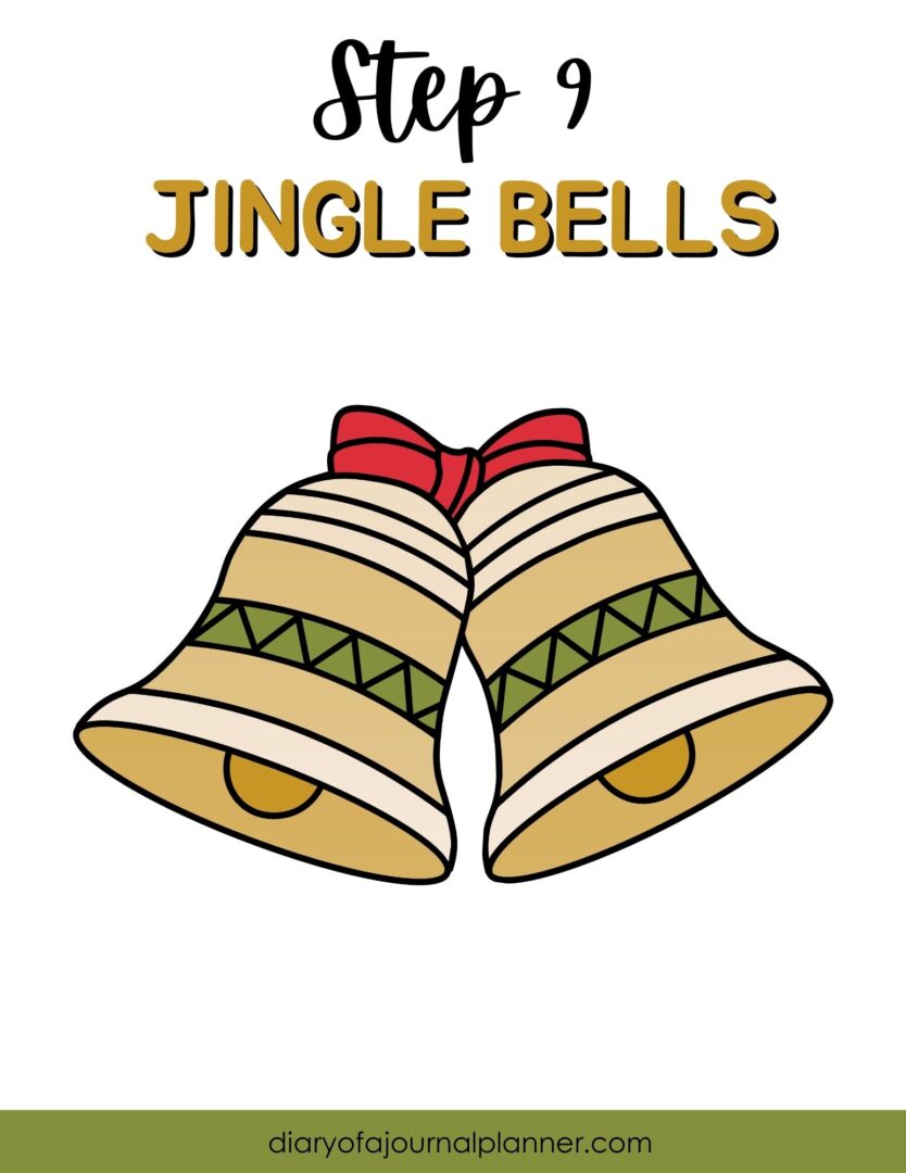 How to Draw Jingle Bells – Easy Christmas Bells Drawing To Try