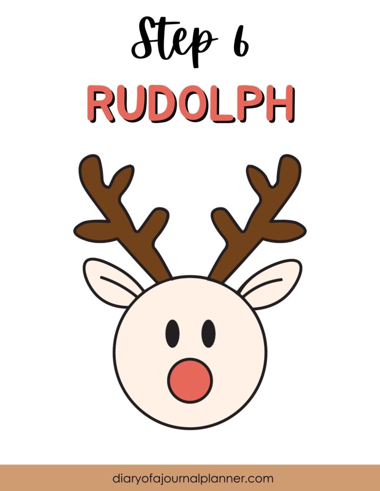 How to Draw Rudolph – Easy Rudolph Drawing To Try