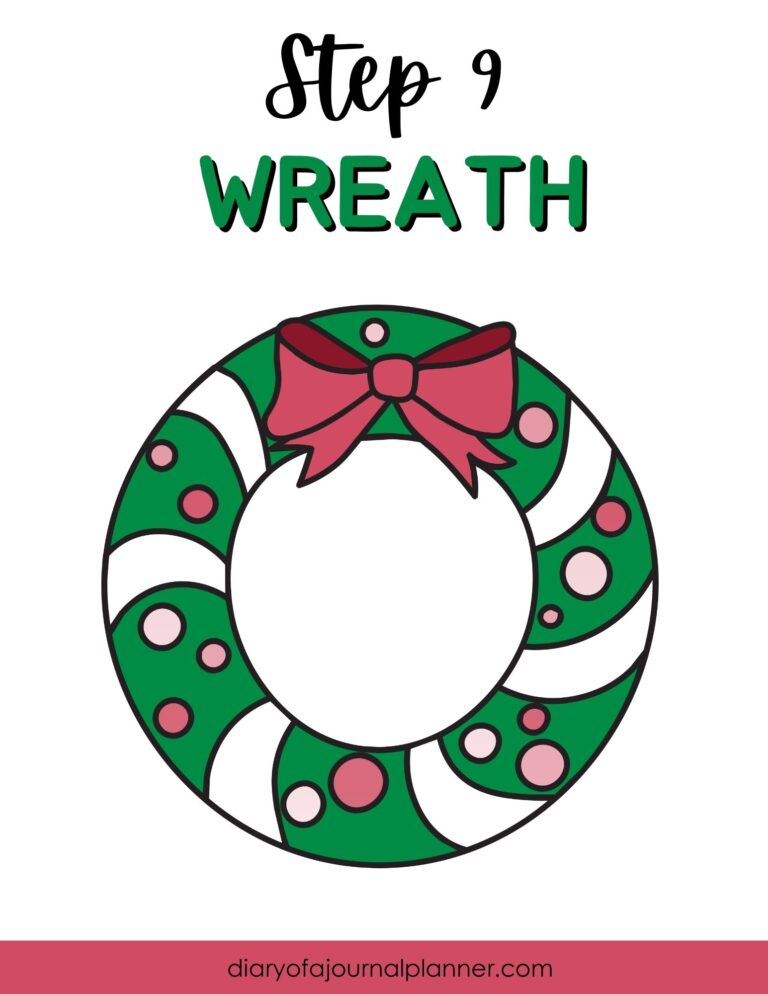 How to Draw A Wreath – Easy Christmas Wreath Drawing To Try