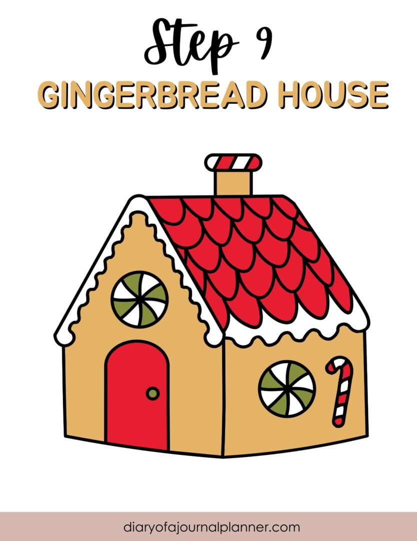 How to Draw A Gingerbread House – Easy Gingerbread House Drawing To Try