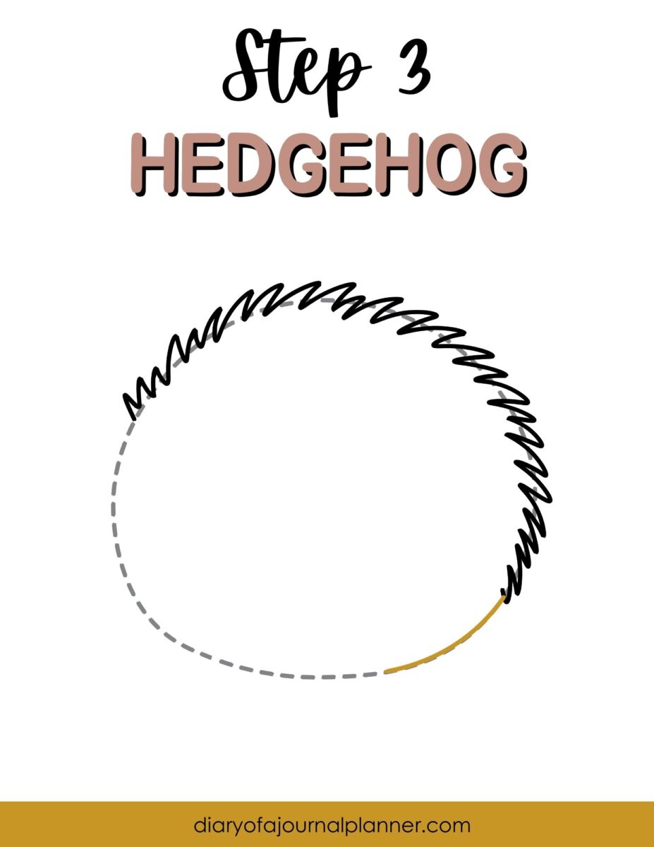 How To Draw A Hedgehog – Easy Hedgehog Drawing To Try