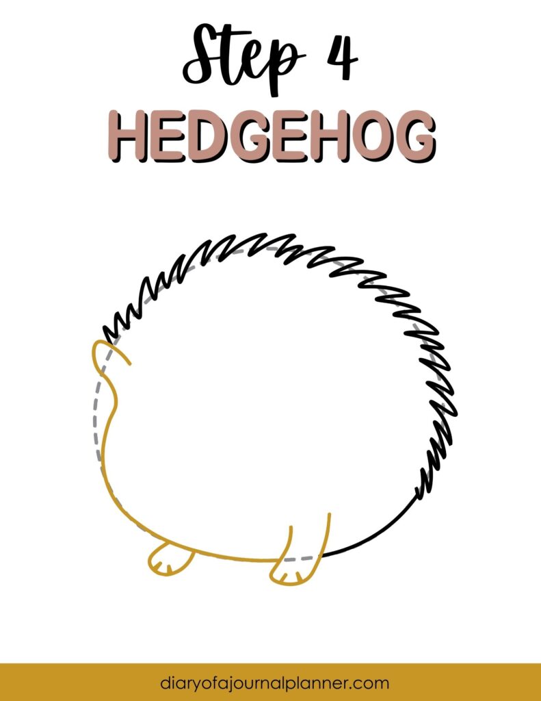 How To Draw A Hedgehog – Easy Hedgehog Drawing To Try