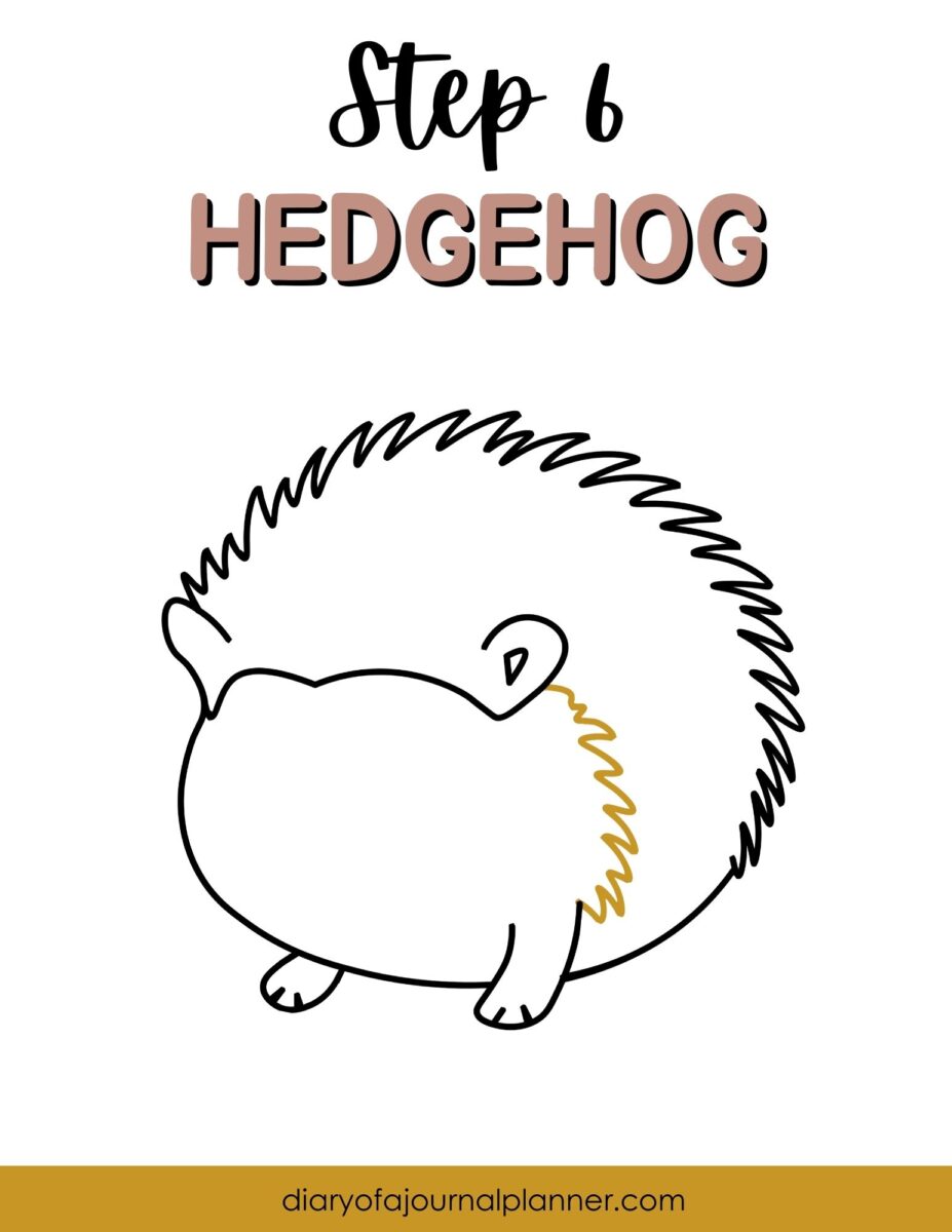 How To Draw A Hedgehog – Easy Hedgehog Drawing To Try