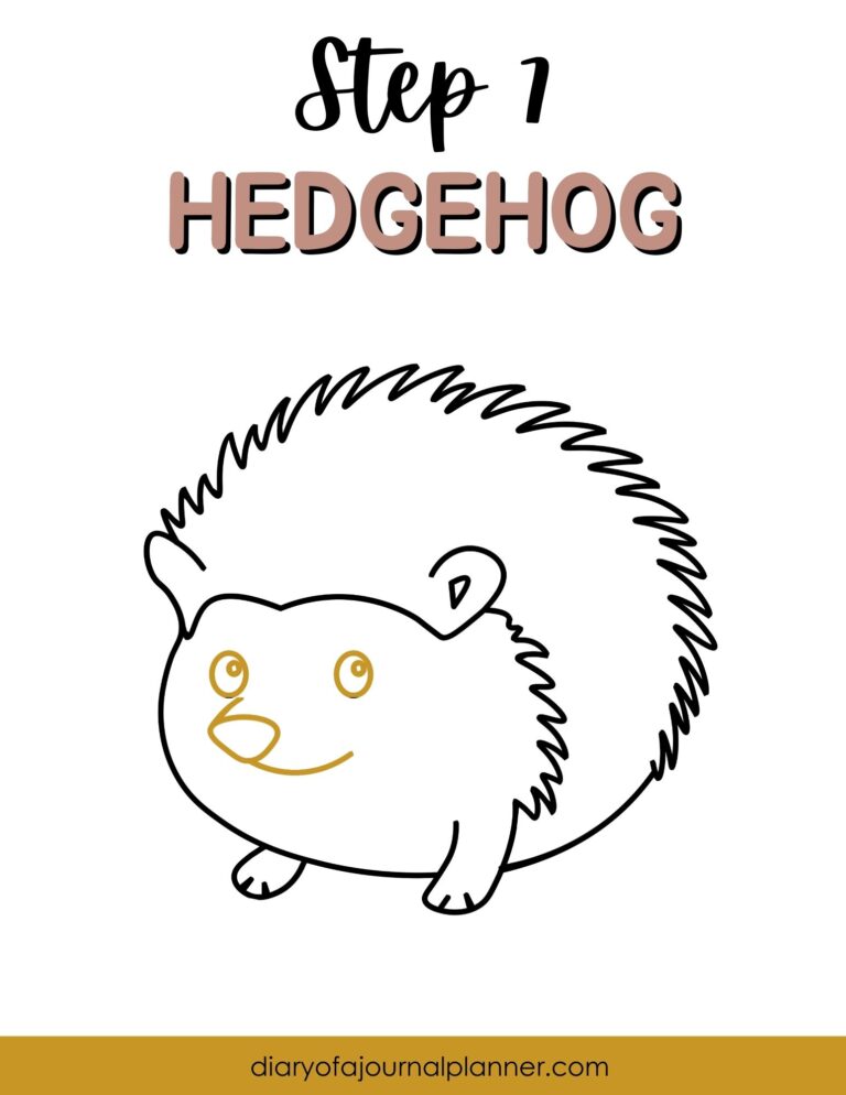 How To Draw A Hedgehog – Easy Hedgehog Drawing To Try