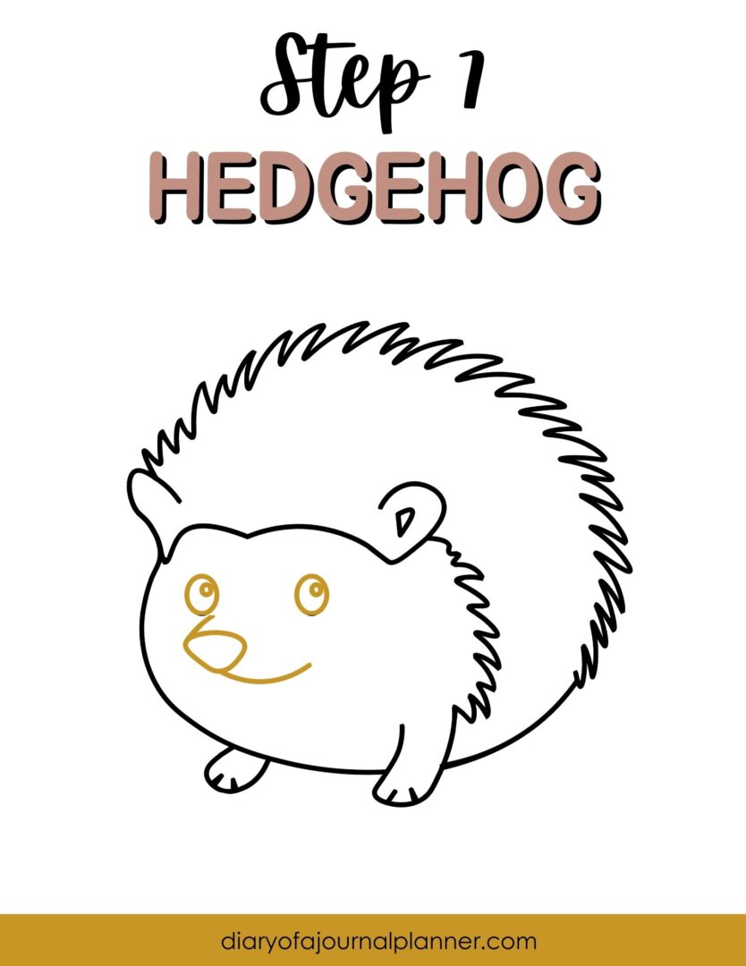 How To Draw A Hedgehog – Easy Hedgehog Drawing To Try