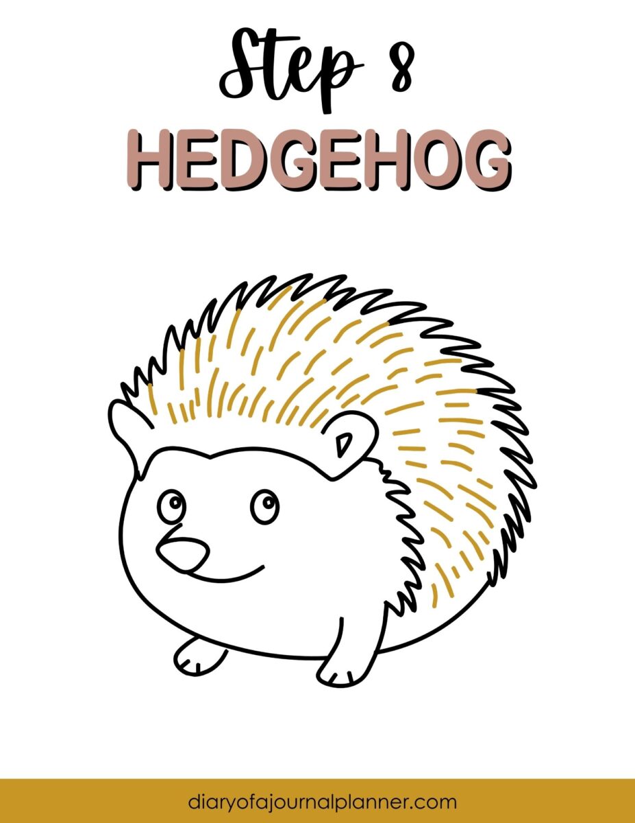 How To Draw A Hedgehog – Easy Hedgehog Drawing To Try