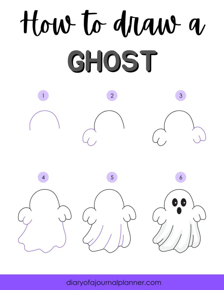 How To Draw A Ghost – Easy Ghost Drawing To Try