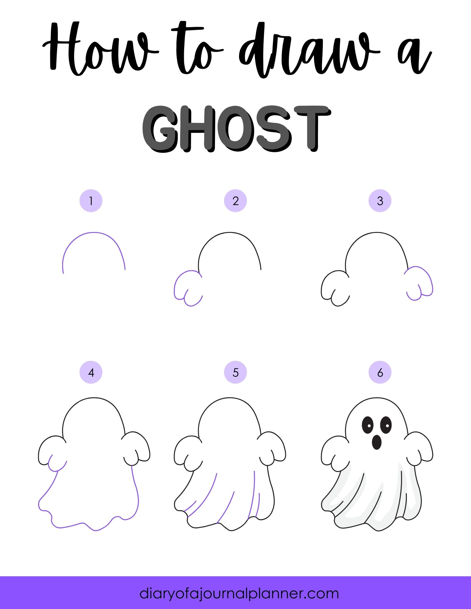 How To Draw A Ghost – Easy Ghost Drawing To Try