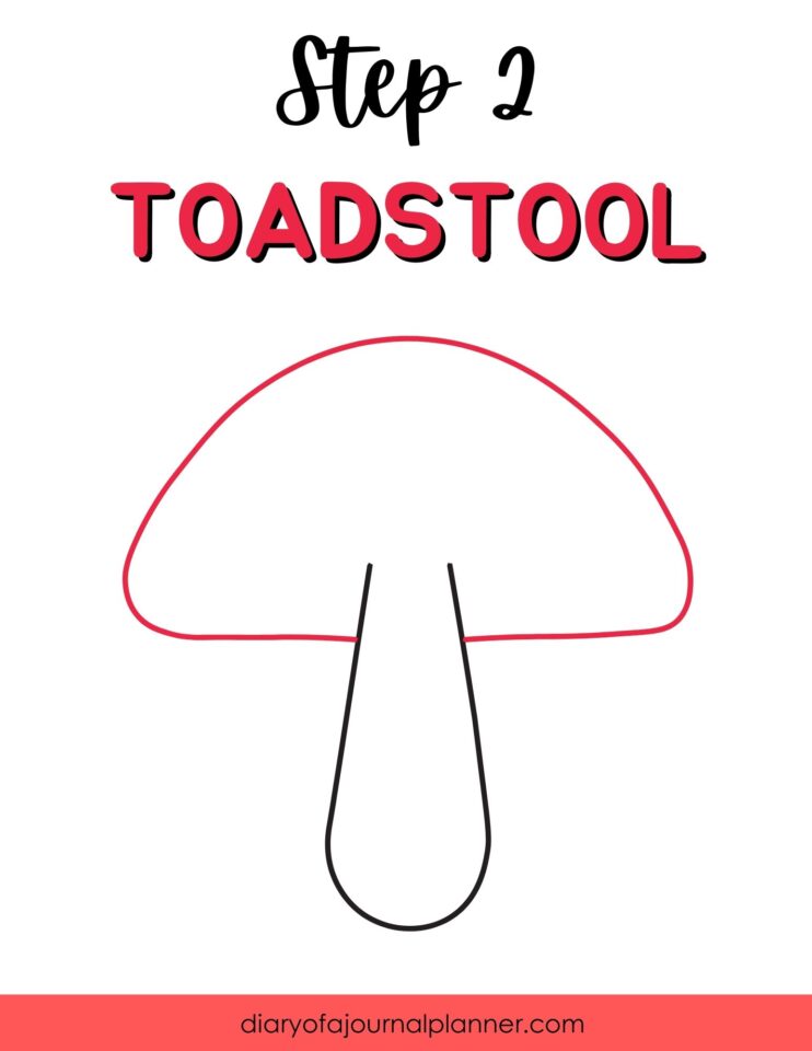 Easy Toadstool Doodle - How To Draw A Mushroom Step By Step
