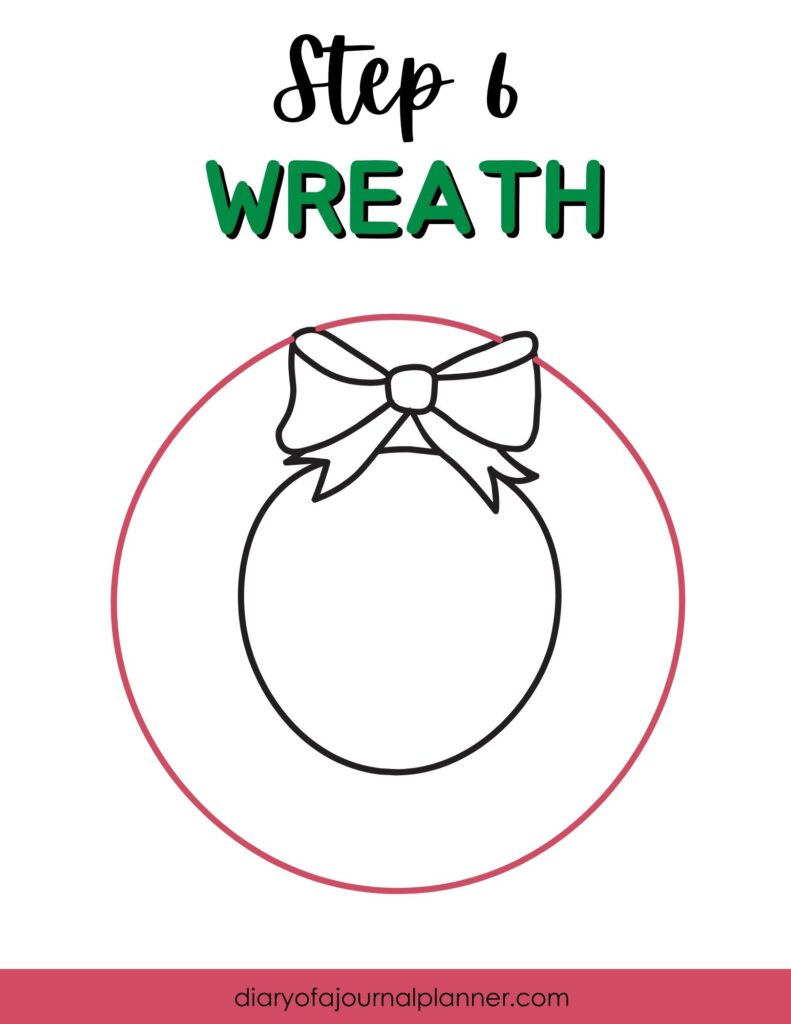 How to Draw A Wreath – Easy Christmas Wreath Drawing To Try