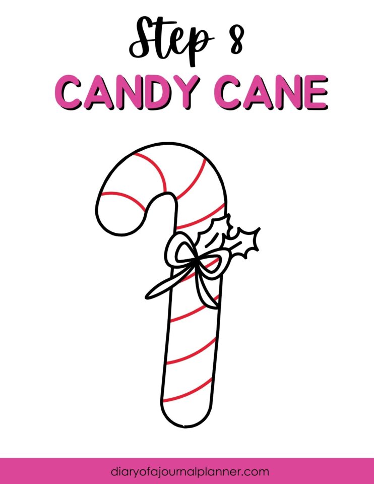 How To Draw A Candy Cane – Easy Candy Cane Drawing To Try