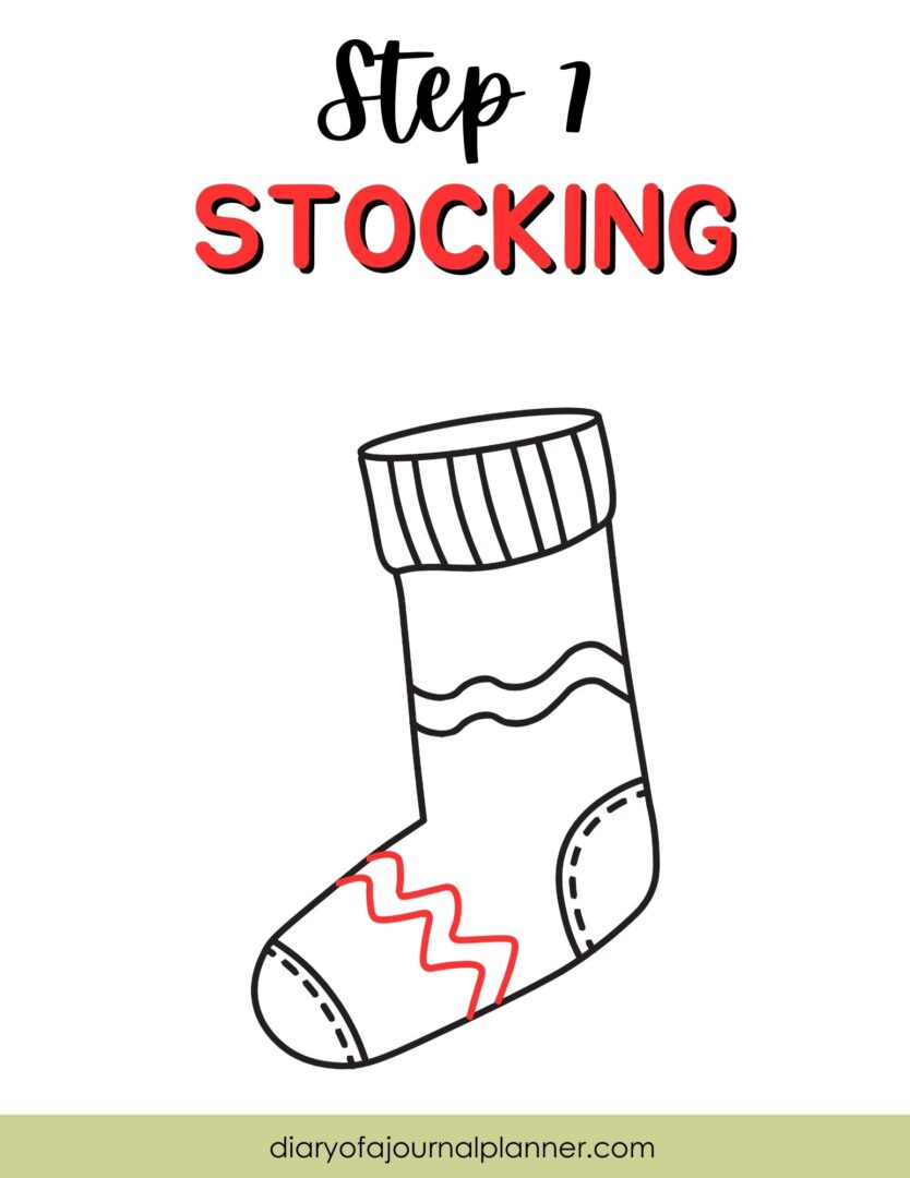 How to Draw A Stocking – Easy Christmas Stocking Drawing To Try