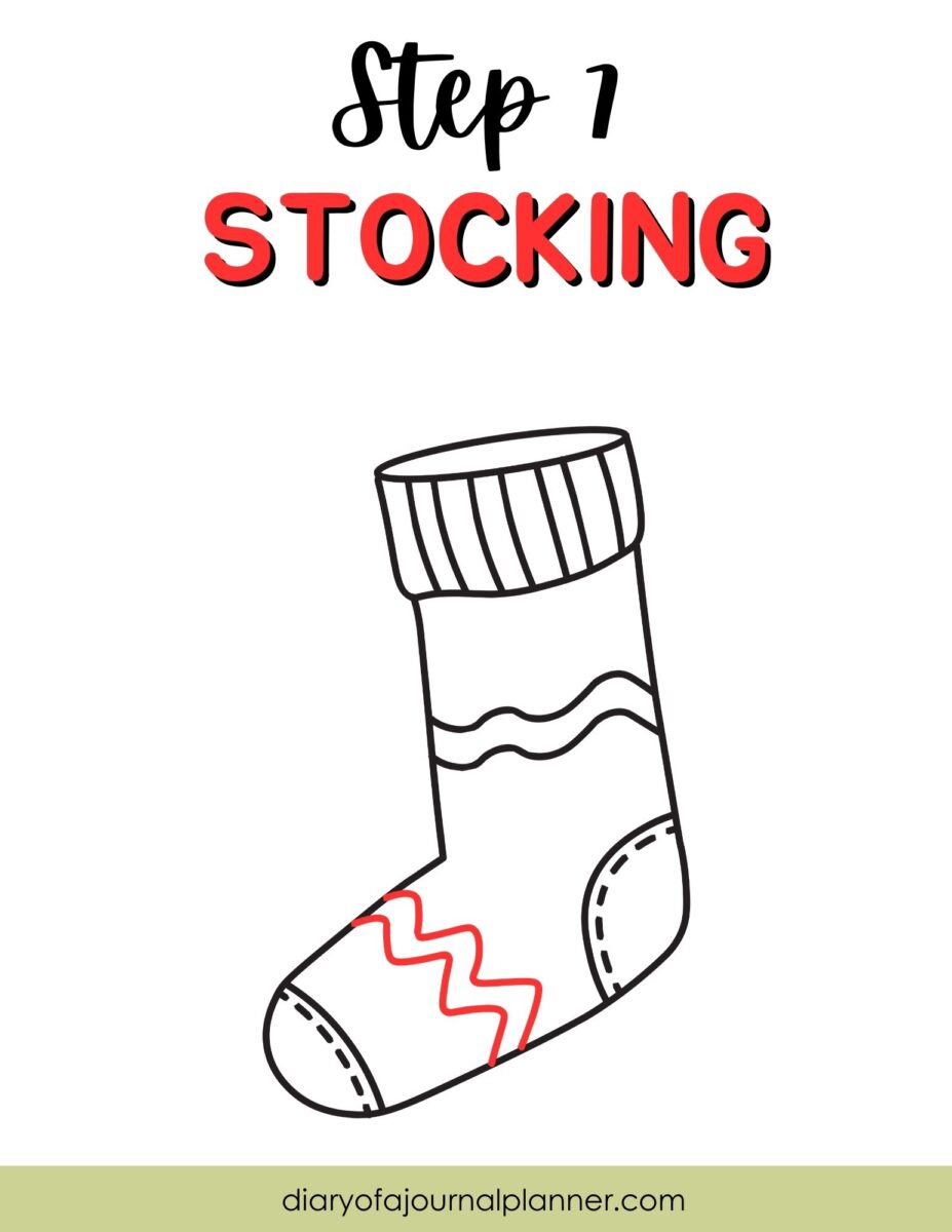 How to Draw A Stocking – Easy Christmas Stocking Drawing To Try