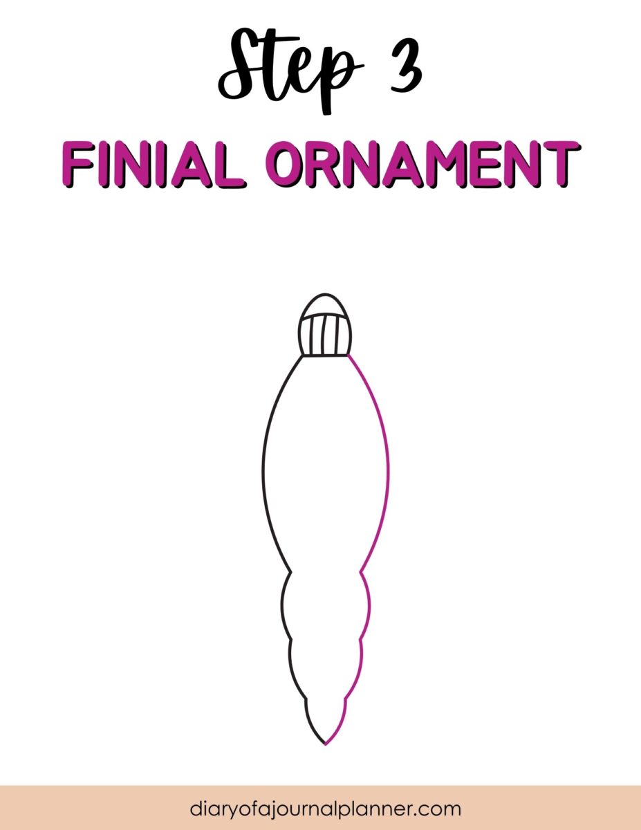 How to Draw A Finial Ornament – Easy Finial Ornament Drawing To Try