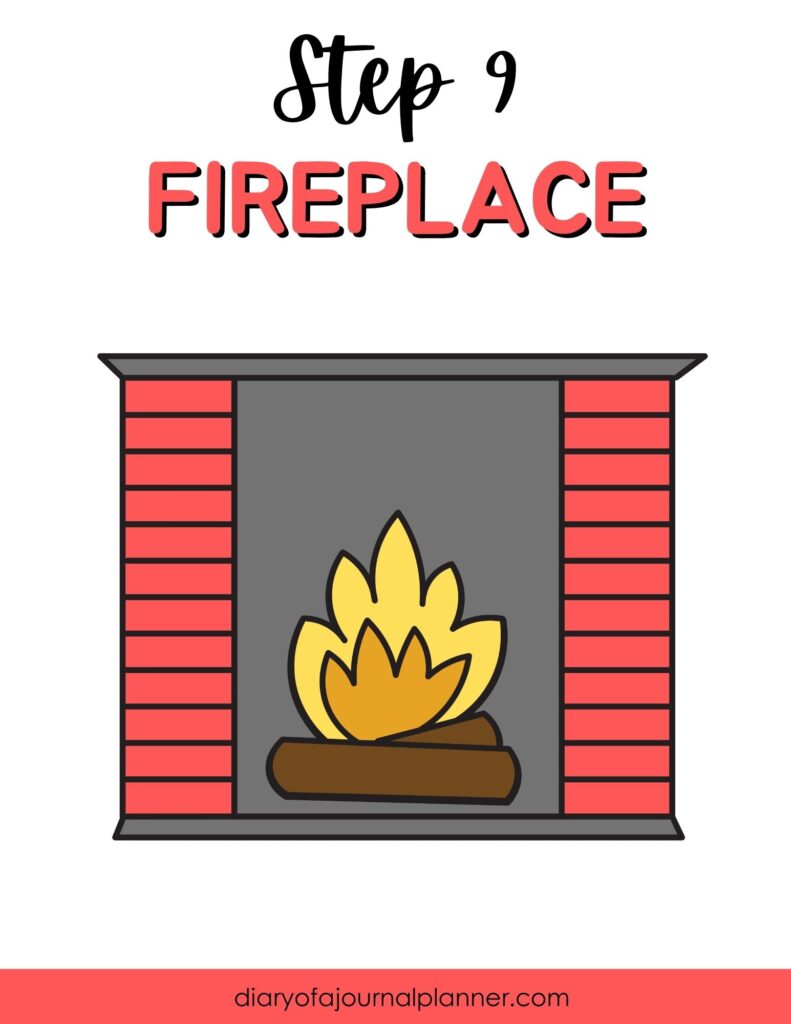How To Draw A Fireplace – Easy Fireplace Drawing To Try