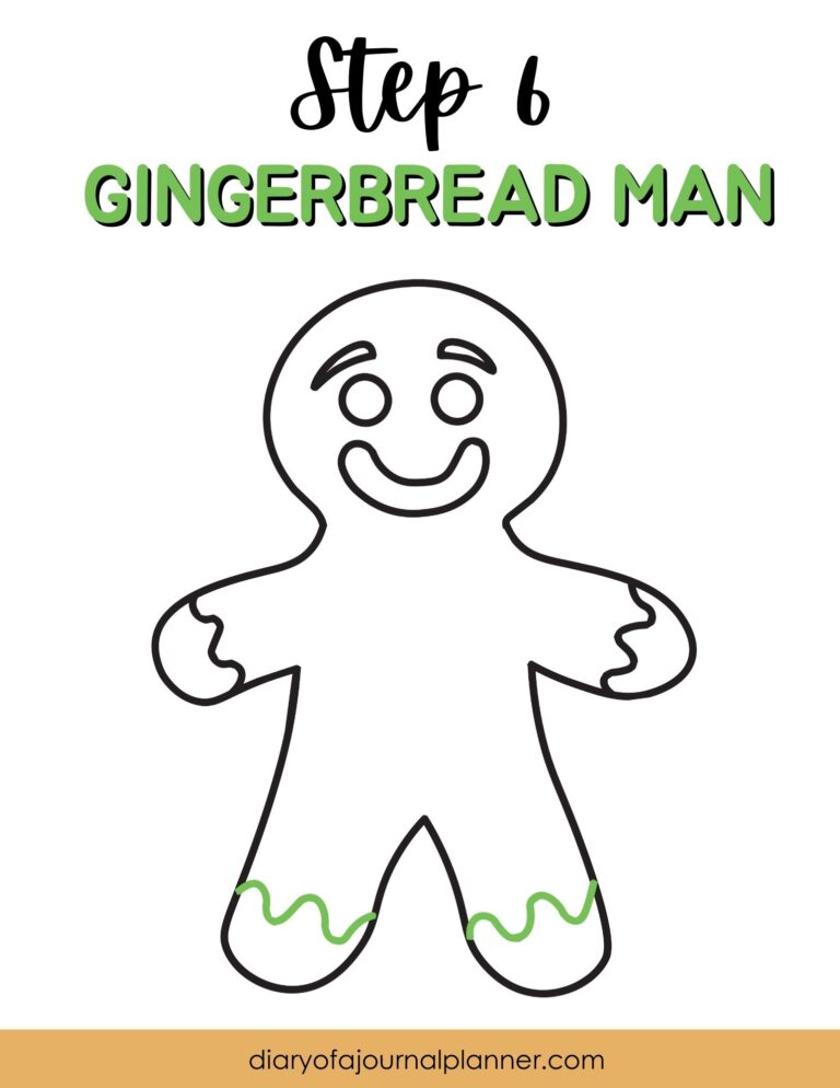 How to Draw A Gingerbread Man – Easy Gingerbread Man Drawing To Try