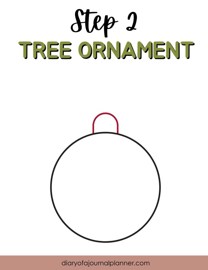 How To Draw A Tree Ornament – Easy Tree Ornament Drawing To Try