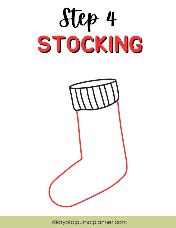 How to Draw A Stocking – Easy Christmas Stocking Drawing To Try