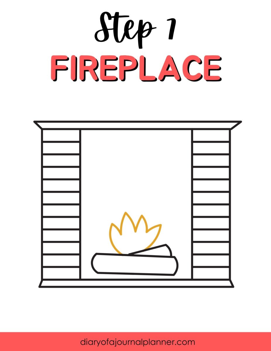 How To Draw A Fireplace – Easy Fireplace Drawing To Try
