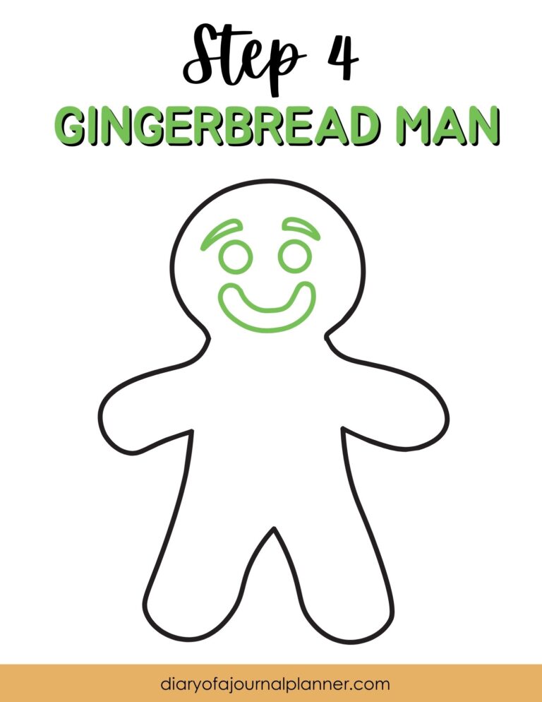 How to Draw A Gingerbread Man – Easy Gingerbread Man Drawing To Try