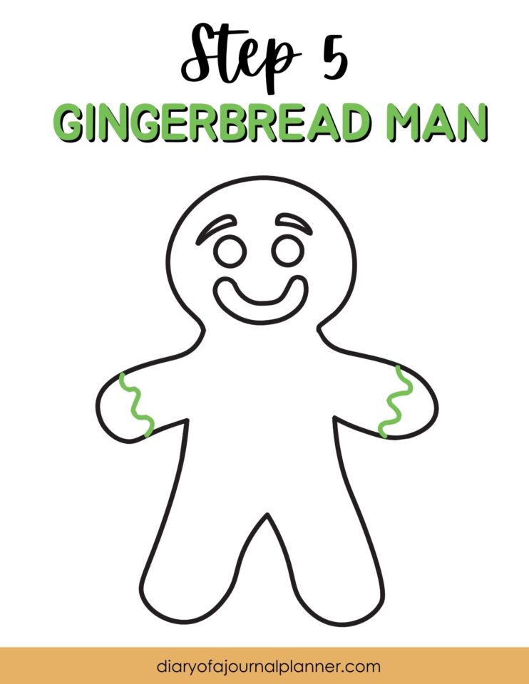 How to Draw A Gingerbread Man – Easy Gingerbread Man Drawing To Try