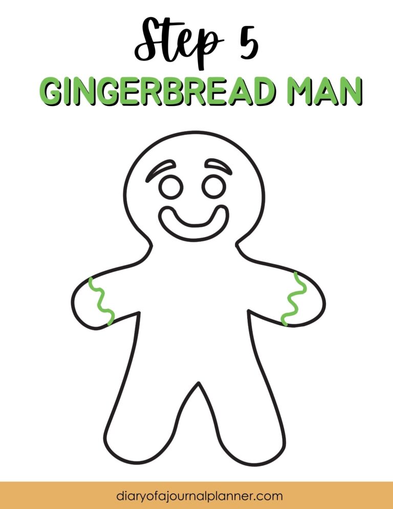 How to Draw A Gingerbread Man – Easy Gingerbread Man Drawing To Try