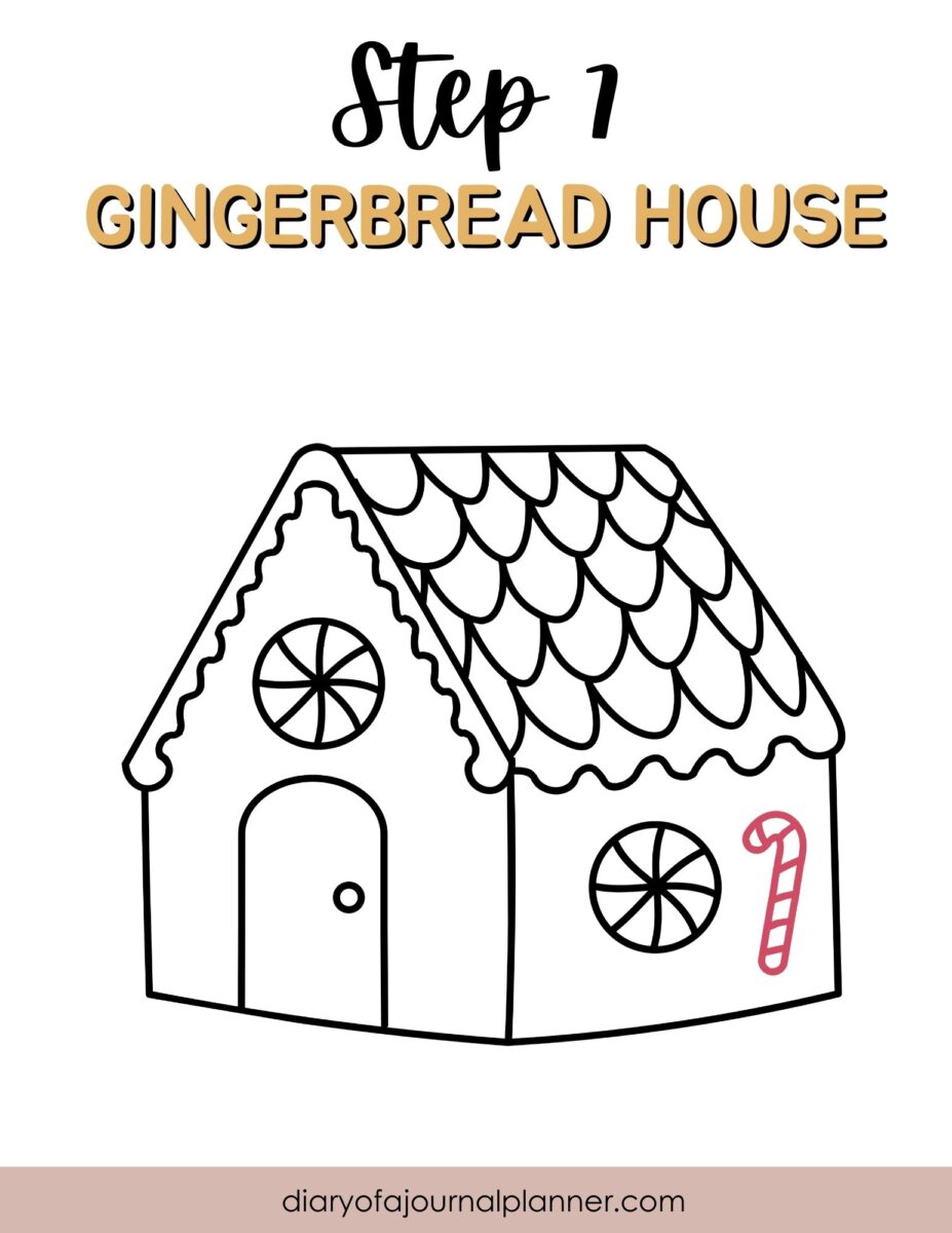 How to Draw A Gingerbread House – Easy Gingerbread House Drawing To Try
