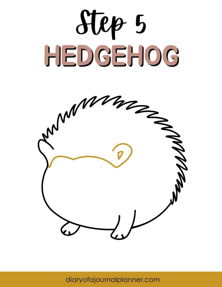 How To Draw A Hedgehog – Easy Hedgehog Drawing To Try