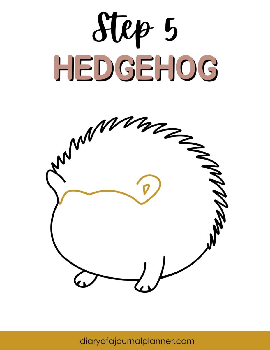 How To Draw A Hedgehog – Easy Hedgehog Drawing To Try