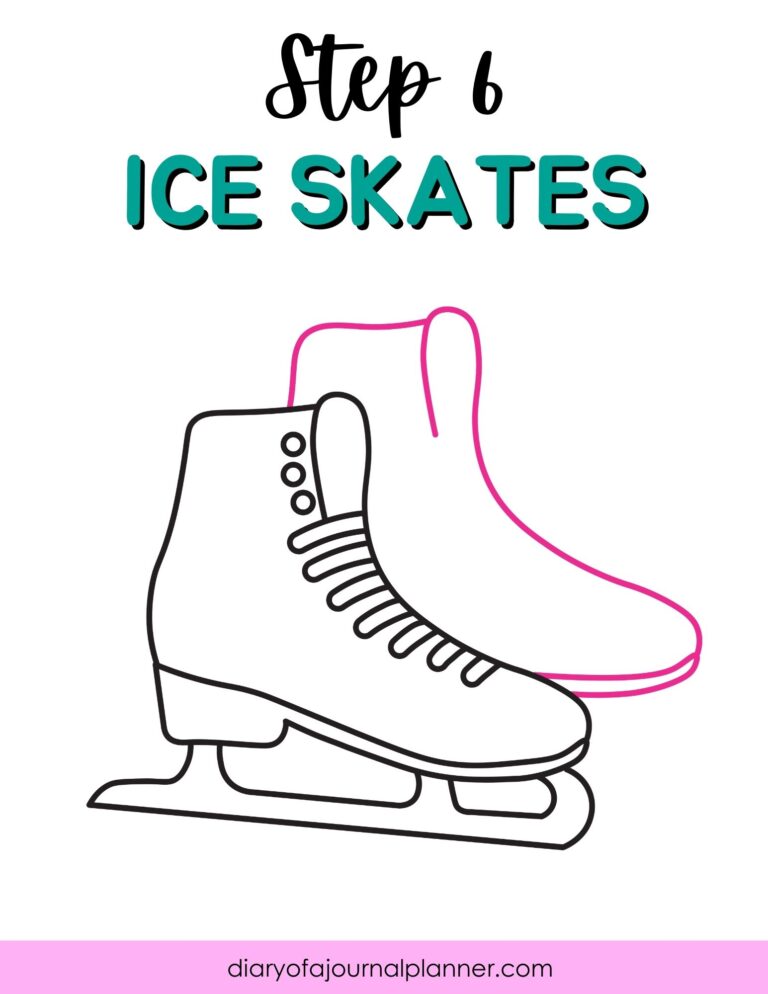 How To Draw Ice Skates – Easy Ice Skates Drawing To Try