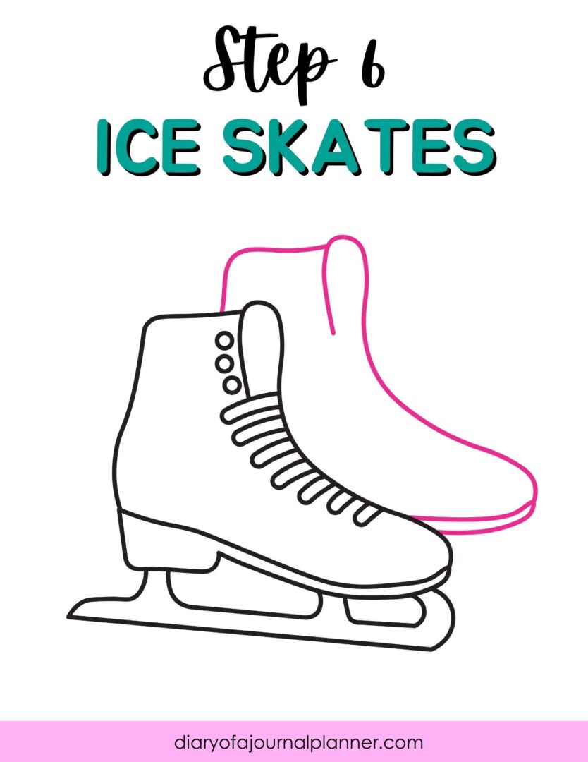 How To Draw Ice Skates – Easy Ice Skates Drawing To Try